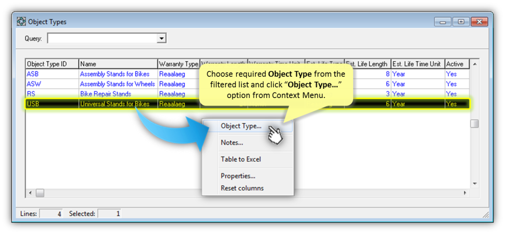 ProdMaster | How to review Object Types list